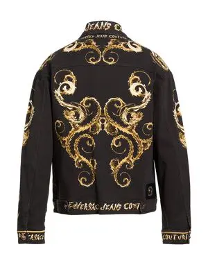Versace Denim Jacket With Signature Print