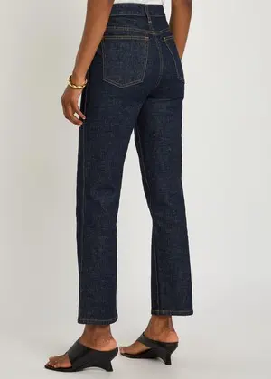 Khaite Abigail Slim Straight-leg Jeans In Benson Wash