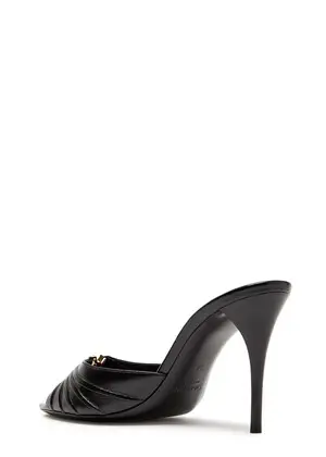 Saint Laurent Babylone 90 Pleated Leather Mules
