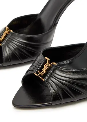 Saint Laurent Babylone 90 Pleated Leather Mules