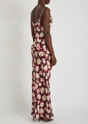 Rabanne Floral Print Silk Maxi Dress - Multicoloured
