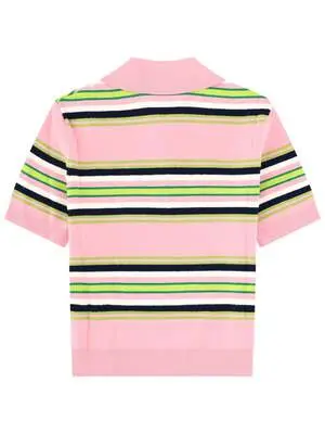 Casablanca Striped Knit Polo