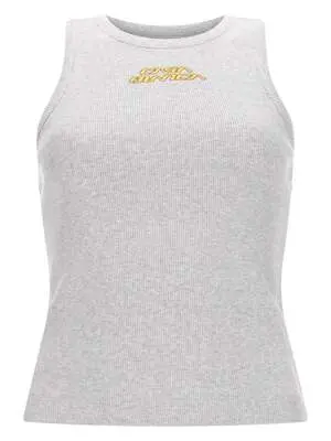 Casablanca Ribbed Logo Tank - Grey