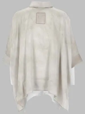 UMA WANG Cropped Silk Blend Shirt