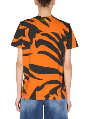 Dsquared2 Oversize Fit T-shirt With Big Tiger Print