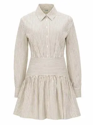 Staud Rocco Striped Mini Dress