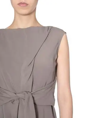 Rick Owens Draped Knot Top - Grey