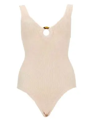 Hunza G Celine" One Piece Swimsuit - Ivory