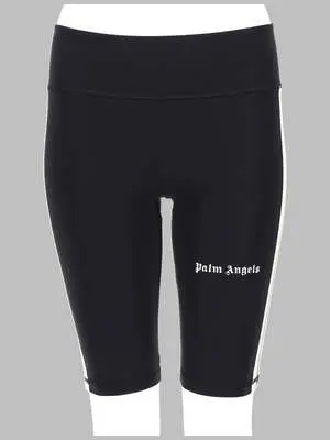 Palm Angels Track Biker Shorts With Logo Detail
