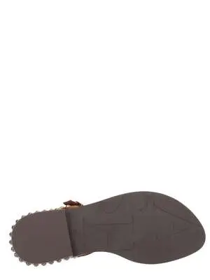 Ash Studded Leather Gladiator Sandals - Brown