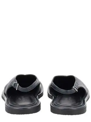 Studio Nicholson Deerskin Slingback Sandals - Black