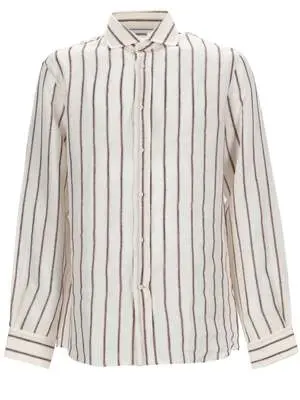 Brunello Cucinelli Striped Linen Shirt