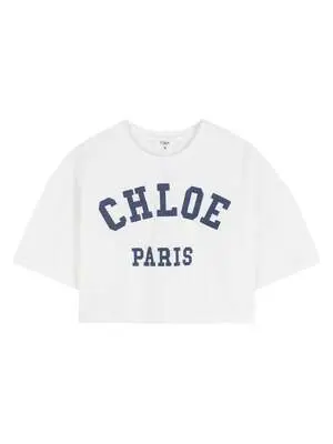 CHLOÉ Chloé Cropped Logo T-Shirt