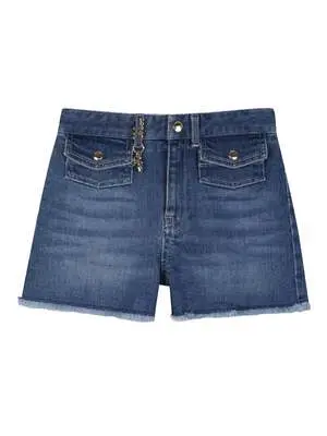 Chloé Denim Shorts With Charm Detail