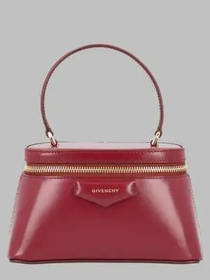 Givenchy Antigona Vanity Case In Box Leather - Bordeaux