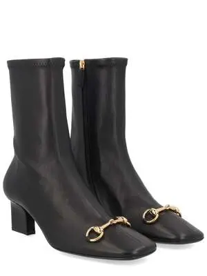 Gucci Ankle Boots With Horsebit Detail