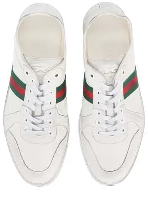 Gucci Lamb Leather "stretch" Sneakers - White