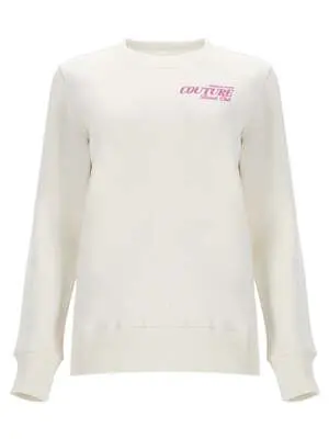 Versace Felpa Con Stampa Sweatshirt - Ivory