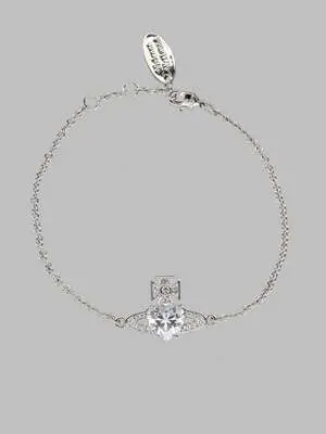 VIVIENNE WESTWOOD Orb Bracelet With Heart Charm - Silver