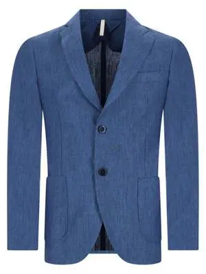 120% Lino Single-breasted Linen Jacket