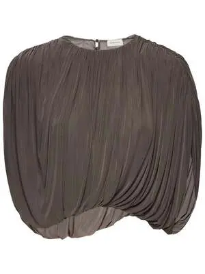 Magda Butrym Draped Cupro Top - Brown