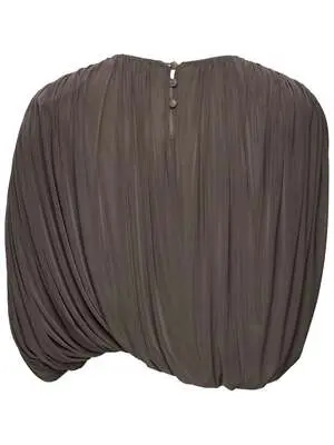 Magda Butrym Draped Cupro Top - Brown