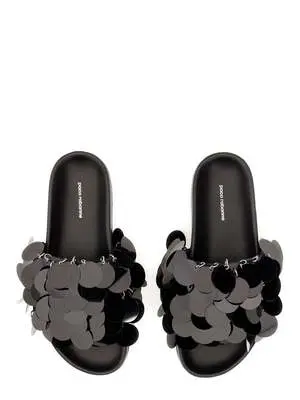 Rabanne Embellished Sparkle Sandals - Black