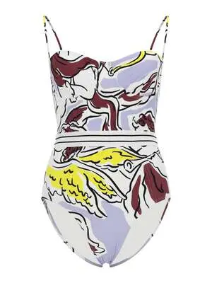 Tory Burch One Piece Swimsuit With Print - Multicolour