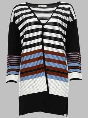 BEATRICE.B Striped V-neck Cardigan - Multicolour