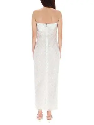 ROTATE BY BIRGER CHRISTENSEN Embellished Strapless Maxi Dress - Ivory