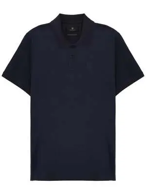 Belstaff Polo 'steel' Con Patch Logo - Blue