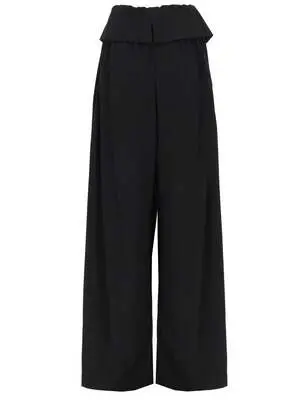 Dries Van Noten Wide Leg Polyester Trousers