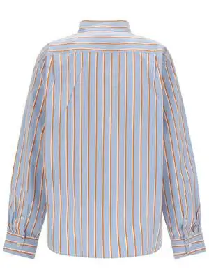 Dries Van Noten Striped Cotton Shirt - Azure