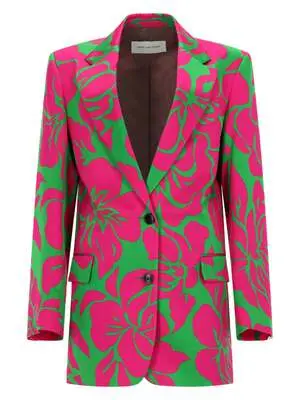 Dries Van Noten Single-breasted Floral Jacket - Multicolour