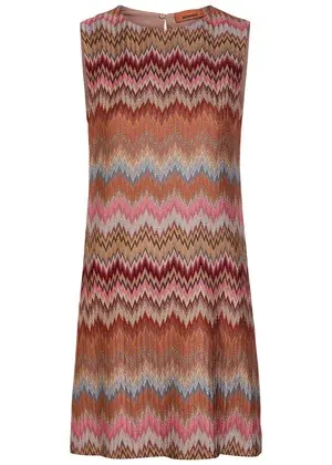 Missoni Chevron Knit Mini Dress - Pink