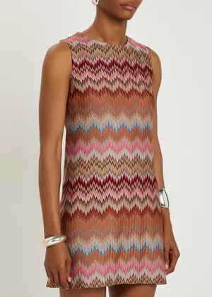 Missoni Chevron Knit Mini Dress - Pink