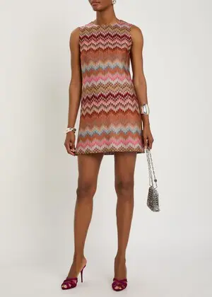 Missoni Chevron Knit Mini Dress - Pink