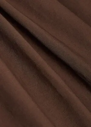 Matteau Shirred Cotton-poplin Maxi Dress - Chocolate