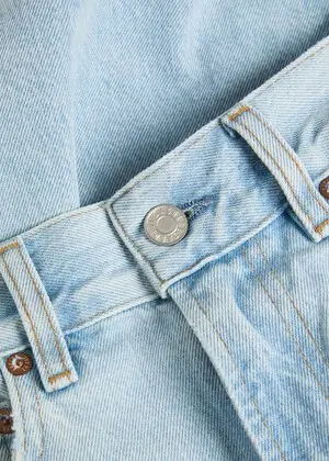 AGOLDE X Maria Mcmanus High-rise Tapered-leg Jeans - Light Blue