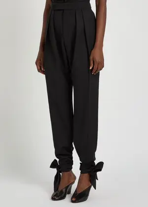 Chloé Virgin Wool Trousers With Tie Cuffs