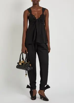 Chloé Virgin Wool Trousers With Tie Cuffs