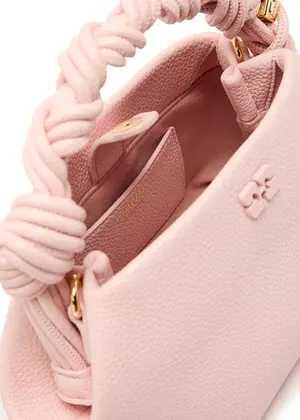 GANNI Bou Mini Grained Leather Top Handle Bag