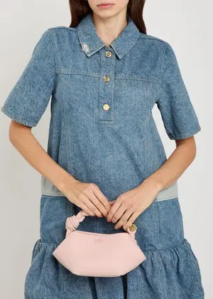 GANNI Bou Mini Grained Leather Top Handle Bag