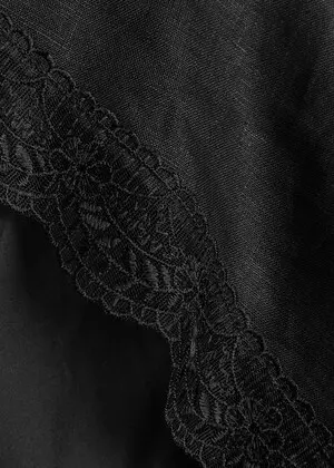 Staud Lace-trimmed Linen Shorts