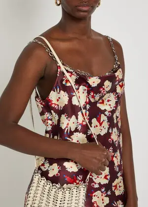 Rabanne Floral-print Silk Blouse With Metal Detail - Multicoloured