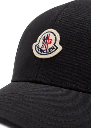 Moncler Logo-appliquéd Twill Cap - Black