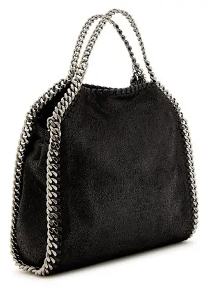 Stella McCartney Falabella Mini Faux Suede Tote Bag - Black
