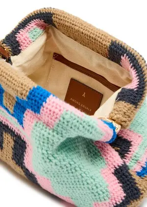 AMONG EQUALS Bilum Patterned Wool-blend Clutch - Pink