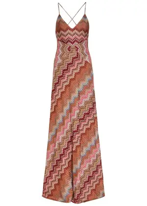 Missoni Chevron Fine-knit Maxi Dress - Multicoloured