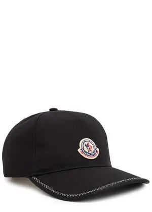Moncler Logo Appliqué Baseball Cap - Black
